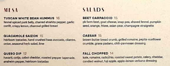 Saizon Menu - Modern California Cuisine & Prices(Details) | Fresno, CA