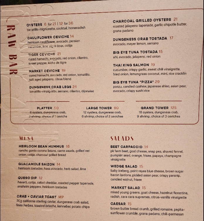 Saizon Menu - Modern California Cuisine & Prices(Details) | Fresno, CA